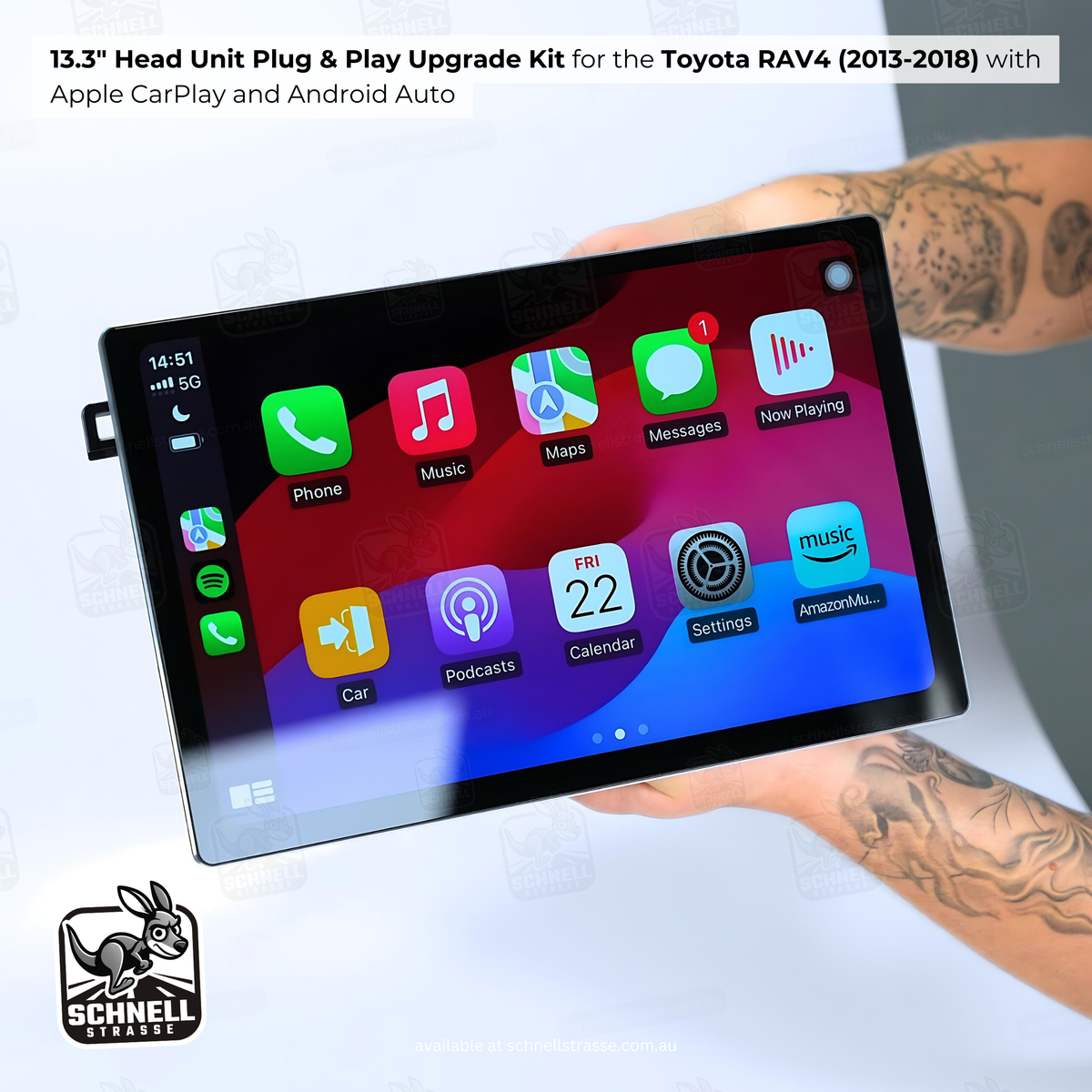 Toyota RAV4 (2013-2018) 13.3'' Head Unit Upgrade Kit - Plug & Play wit ...